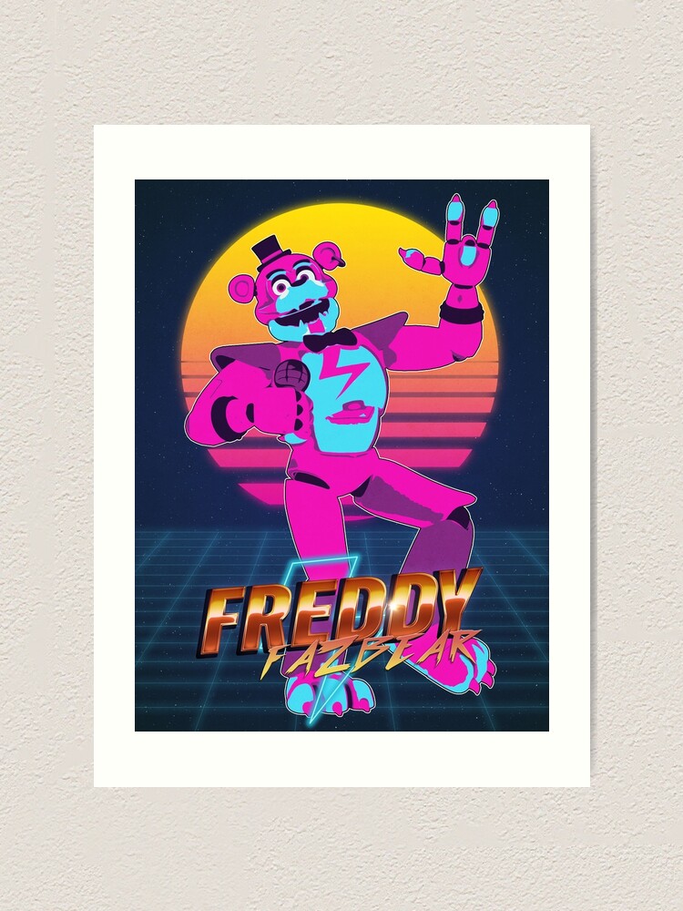"FNAF Security Breach Neon Freddy" Art Print for Sale by skunkdude13 ...