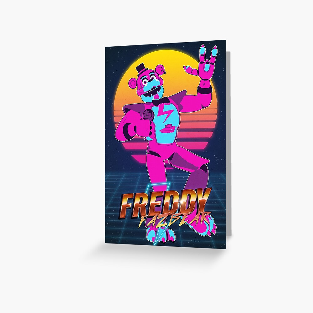 "FNAF Security Breach Neon Freddy" Greeting Card for Sale by ...