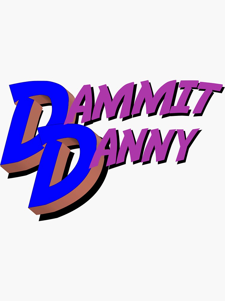 "Dammit Danny" Sticker by gameshowfan2001 | Redbubble