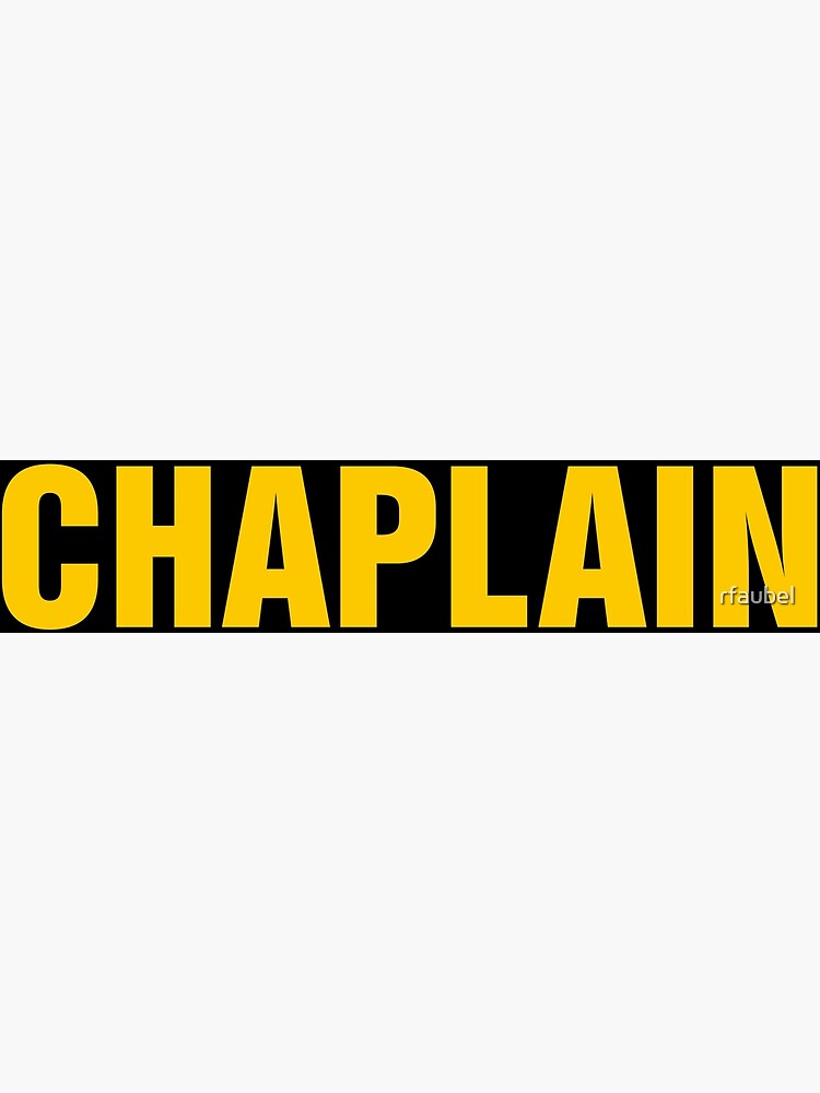 "CHAPLAIN GOLD" Greeting Card for Sale by rfaubel | Redbubble