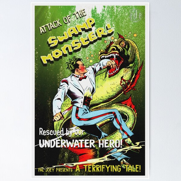 "Swamp Monster! Sci-Fi Science Fiction Fifties Retro B-Movie Poster ...