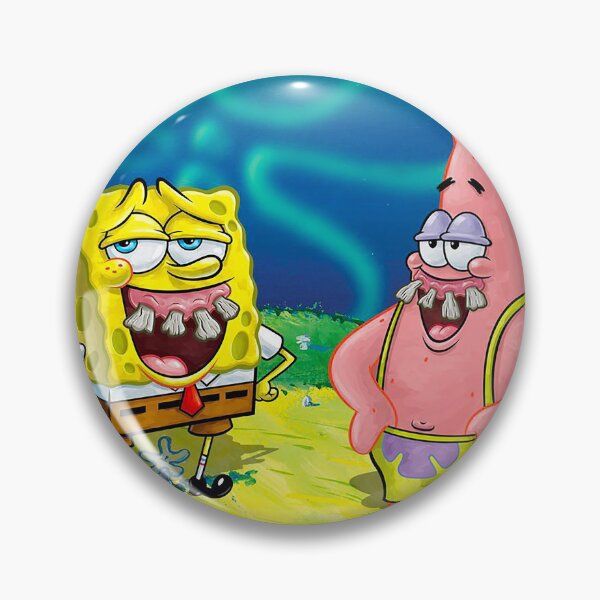 "Hilarious Spongebob SquarePants and Patrick Star" Pin for Sale by ...