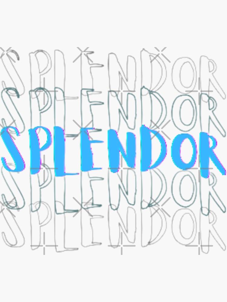 " Splendor " Sticker for Sale by yassooarts | Redbubble