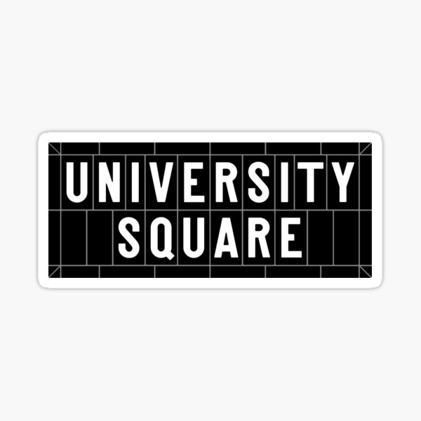 "University Square Street Sign" Sticker by lucybaell | Redbubble