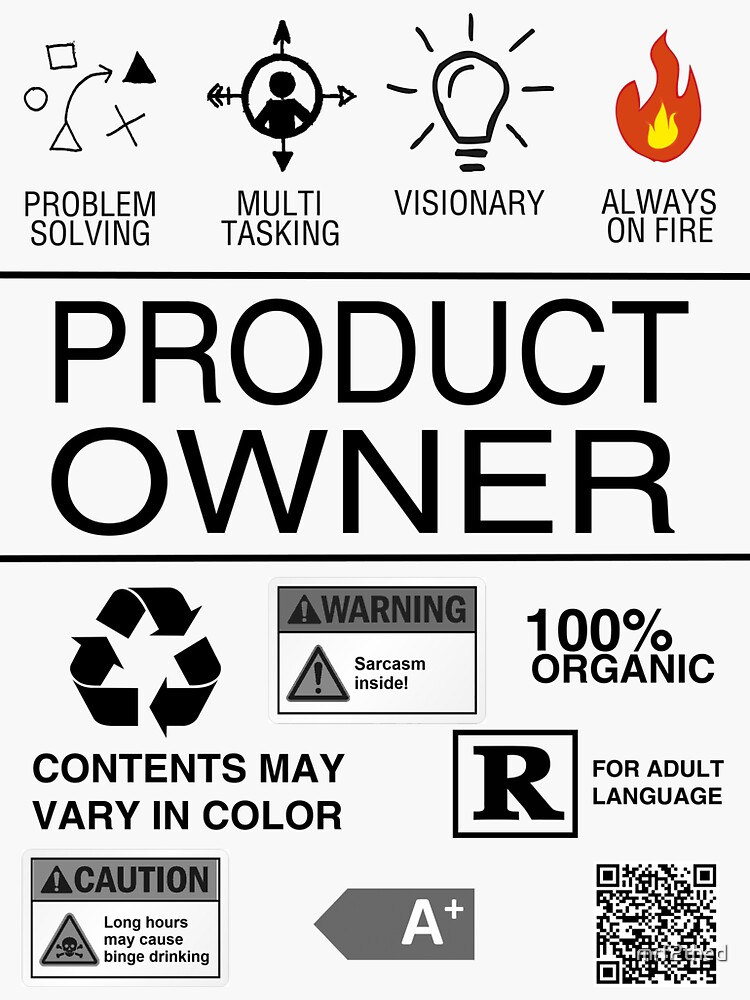 "Product Owner" Sticker by mrf2thed | Redbubble