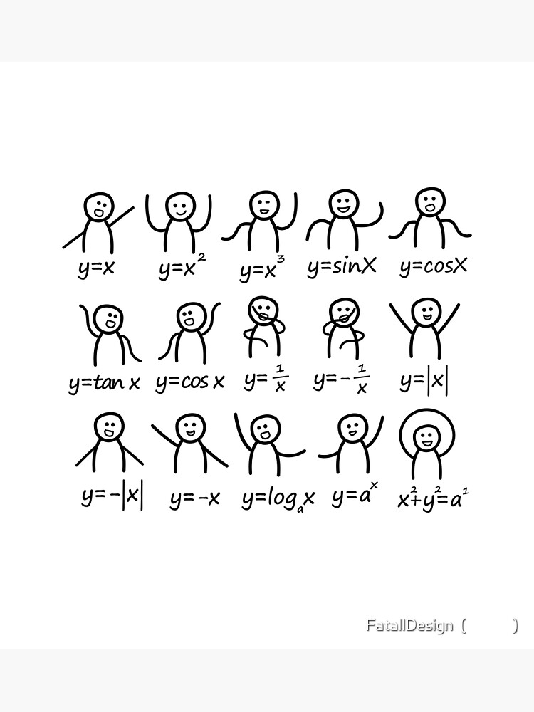"Lustige Mathe-Strichmännchen | Humordesign | Mathe-Liebhaber | Hemd ...