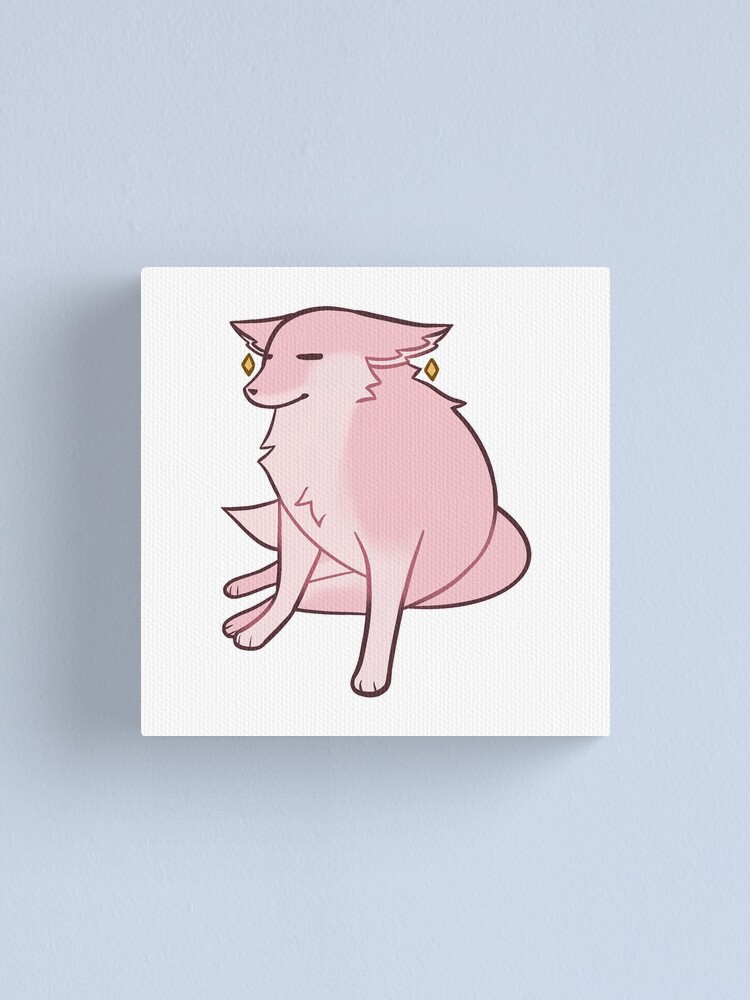 "Yae Miko Fox Form Cheems" Canvas Print by diamondarmorwol | Redbubble