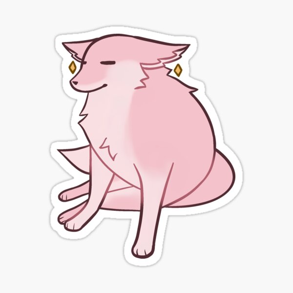"Yae Miko Fox Form Cheems" Sticker for Sale by diamondarmorwol | Redbubble