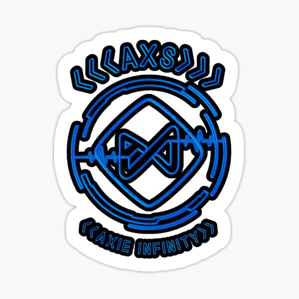 "Axie Infinity (AXS) logo neon style" Sticker for Sale by CRYPTO-STATE ...