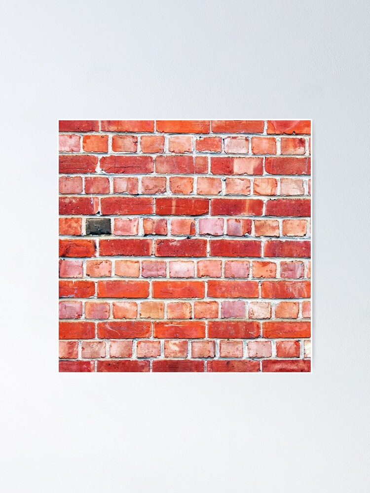 "Brick wall pattern : Red Brick Wall " Poster for Sale by remonss ...