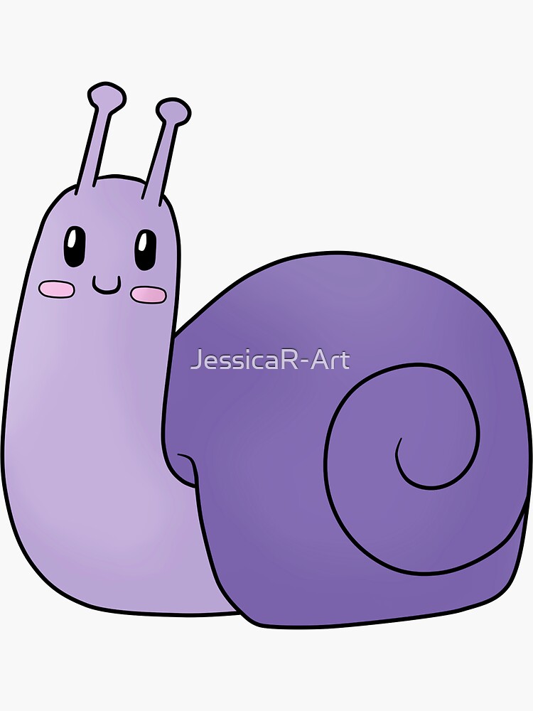 "Happy Snail V7" Sticker for Sale by JessicaR-Art | Redbubble
