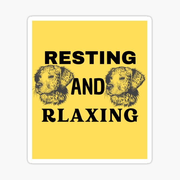 "resting and relaxing" Sticker for Sale by Medshop15 | Redbubble