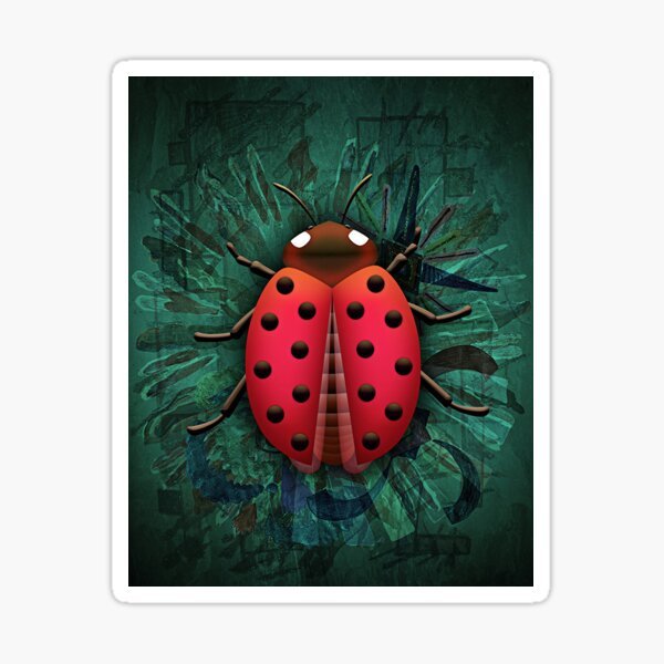 "Ladybird Poster" Sticker for Sale by CorneliaMl | Redbubble