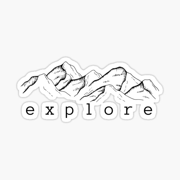 "Explore" Sticker by ClairsCreations | Redbubble
