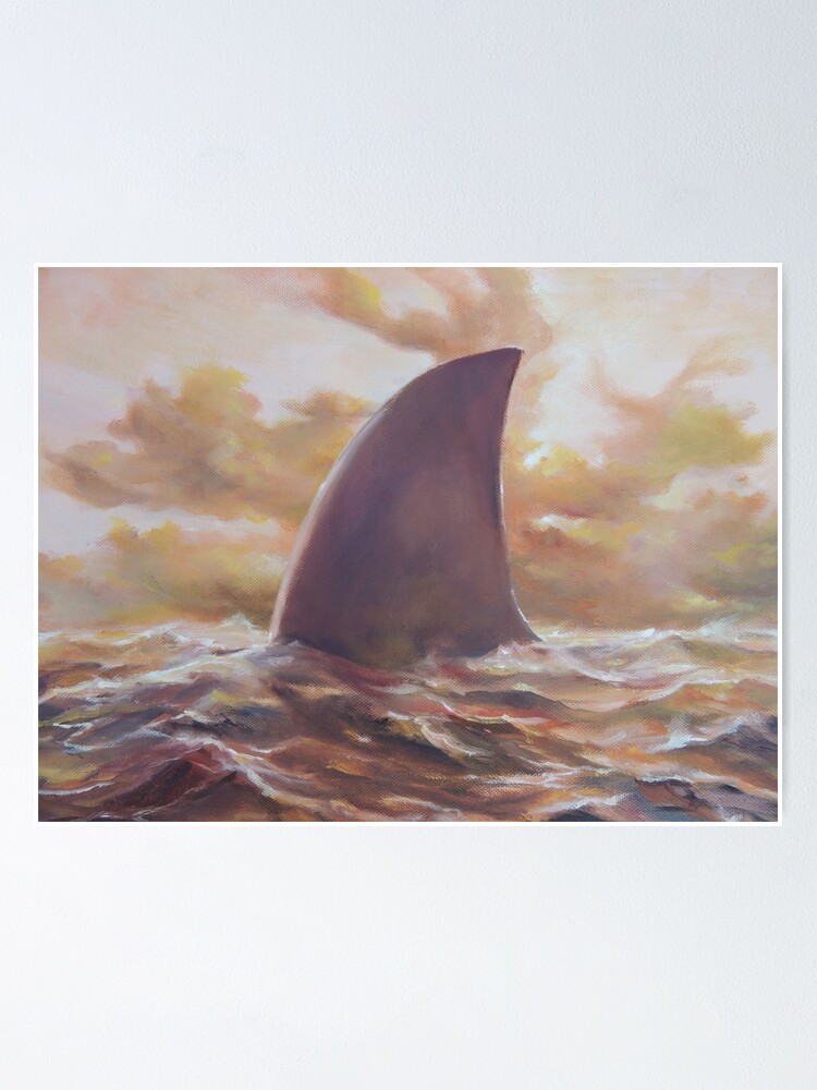 "Shark fin" Poster for Sale by Kissart | Redbubble