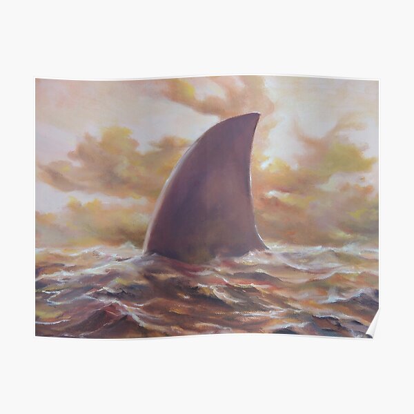 "Shark fin" Poster for Sale by Kissart | Redbubble