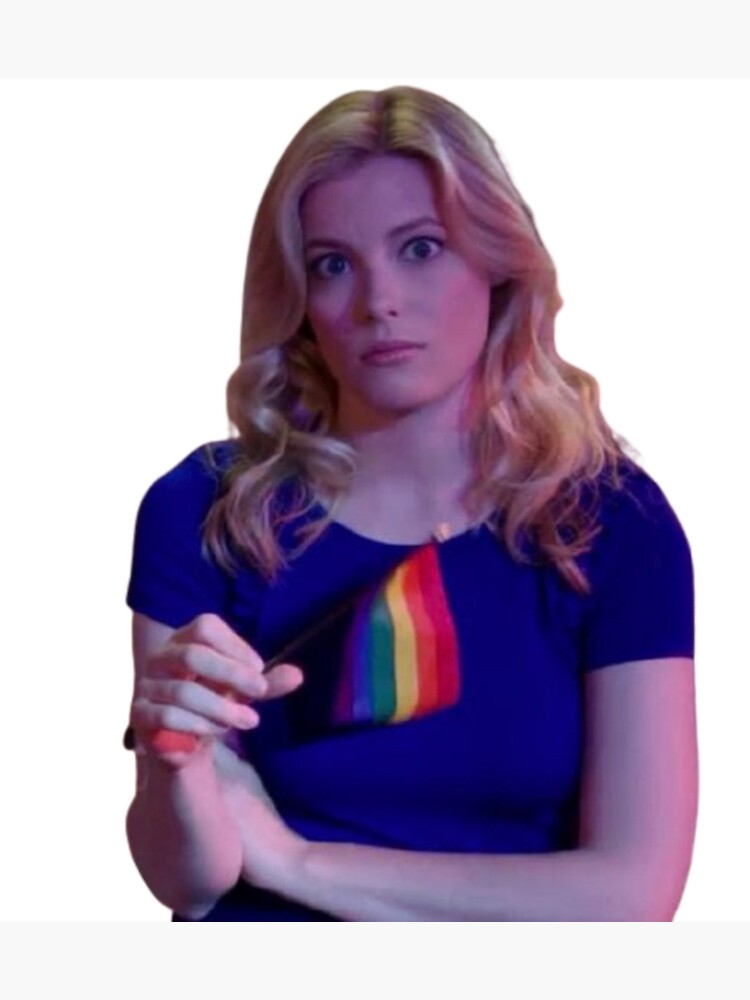 "britta perry with pride flag" Poster for Sale by luckysam78 | Redbubble