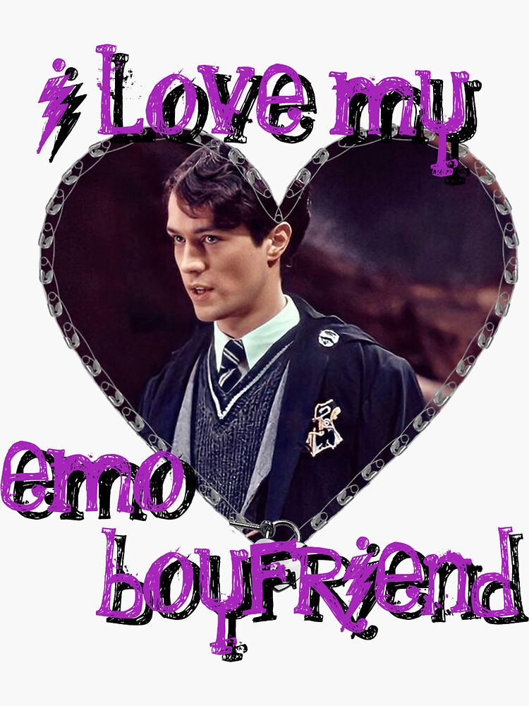 "I Love My Emo Boyfriend - Tom Riddle" Sticker for Sale by PLUTONExx ...