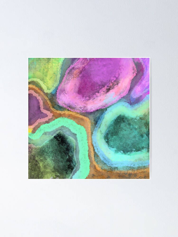 "Crystal Rainbow Rock Layers" Poster for Sale by thecraftybird | Redbubble