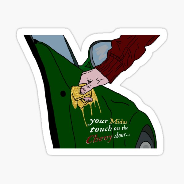 "Midas touch on the Chevy Door Taylor Swift" Sticker for Sale by ...