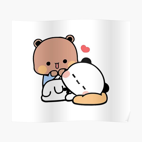 "Panda Bear Hug" Poster for Sale by Mochi-Animals | Redbubble