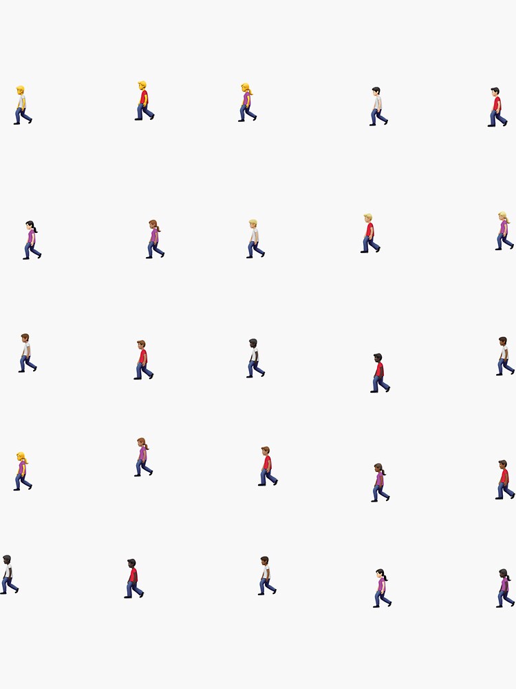 "WALKING AROUND Emoji Sticker Pack" Sticker for Sale by uhhOui | Redbubble
