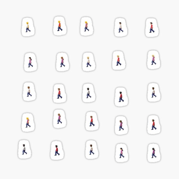 "WALKING AROUND Emoji Sticker Pack" Sticker for Sale by uhhOui | Redbubble