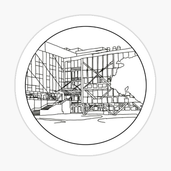 "UC Ernest Rutherford building sketch" Sticker for Sale by ...