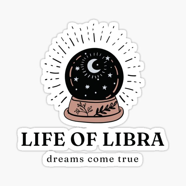 "Life of Libra Crystal Ball" Sticker by GoddessBluey | Redbubble