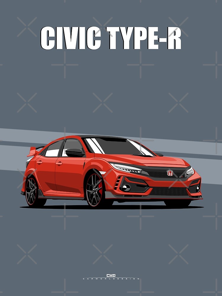 "Civic Type-R" Poster for Sale by ElseWorldDesign | Redbubble