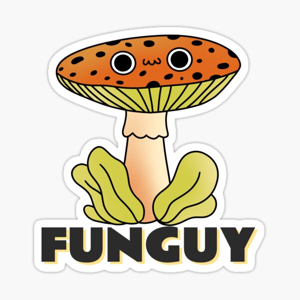"Funguy - Funghi" Sticker by SchoolDesigns | Redbubble