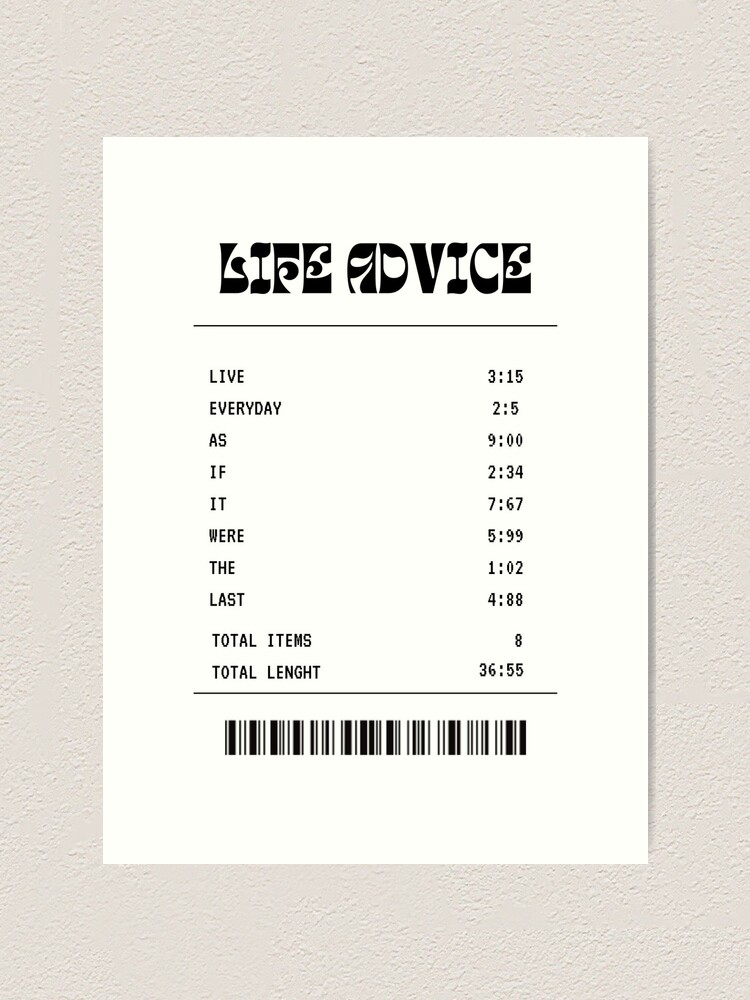 "Receipt template, cute positive message" Art Print for Sale by skaayy ...