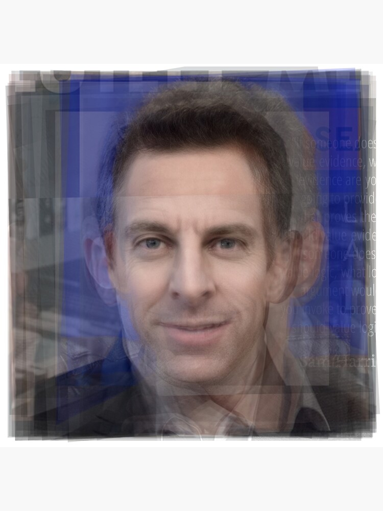 "Sam Harris Portrait Overlay" Poster for Sale by overlay-art | Redbubble