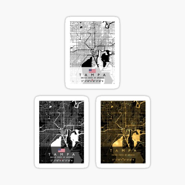 "TAMPA MAP USA Sticker Pack" Sticker for Sale by hatimelhag | Redbubble