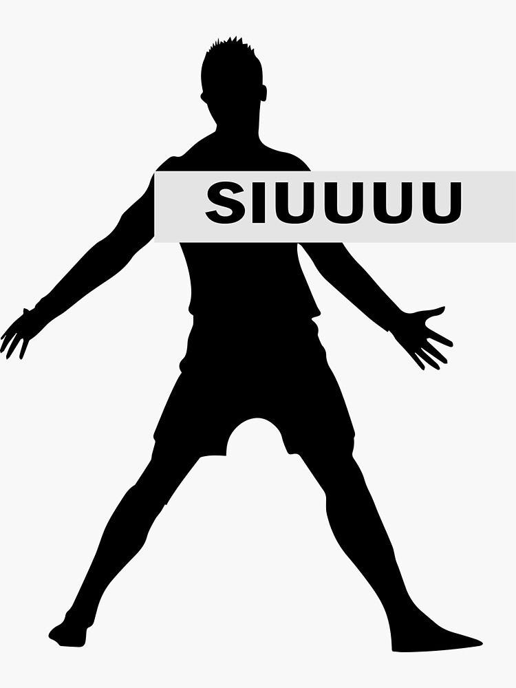 "SIUUU Cristiano Ronaldo Essential" Sticker for Sale by Nightclup ...
