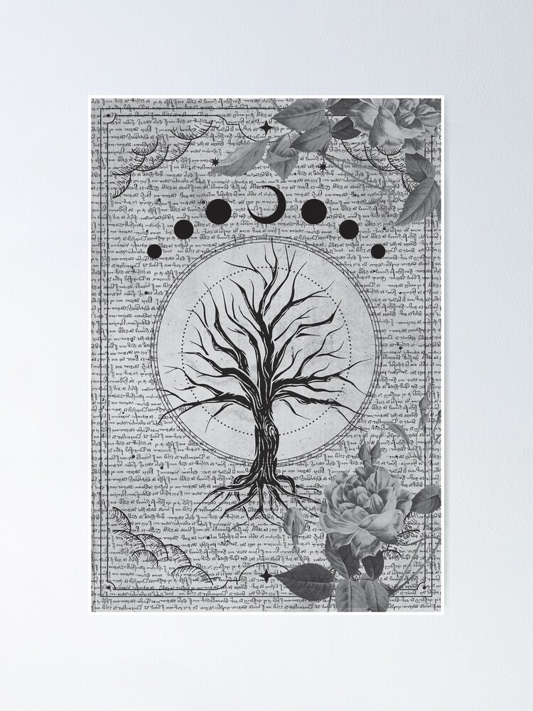 "Witchy Tree GreyScale" Poster for Sale by RetrofantasyCo | Redbubble