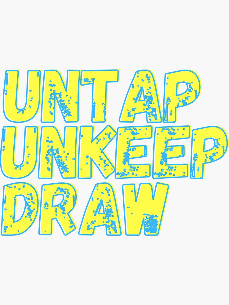 "Untap Unkeep Draw, cute yellow Untap Unkeep Draw" Sticker for Sale by ...