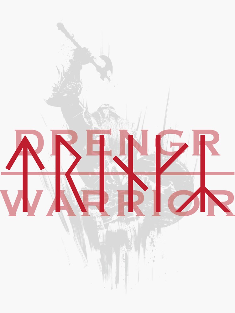 "DRENGR/Warrior" Sticker for Sale by NorseDesign | Redbubble