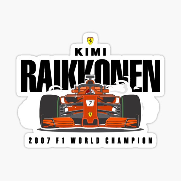 "Kimi Raikkonen 2007 World Champion " Sticker by itaviaa189 | Redbubble