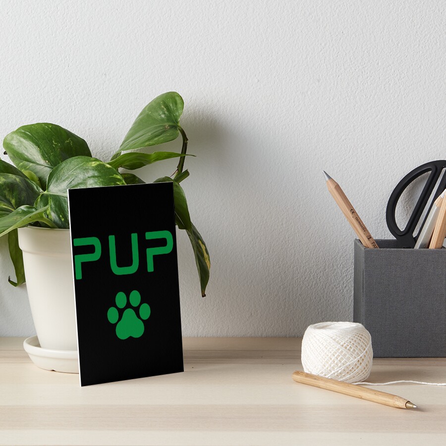 "PUP Paw Print - Green" Art Board Print by DaddyKoti | Redbubble