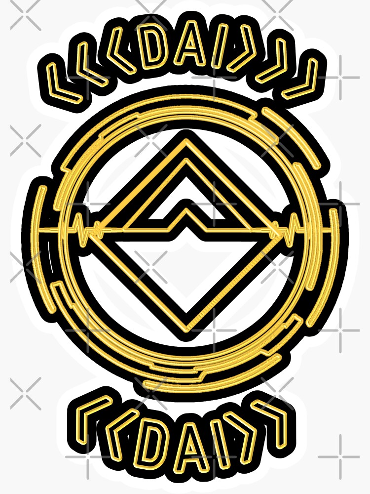 "Dai (DAI) logo neon style" Sticker for Sale by CRYPTO-STATE | Redbubble