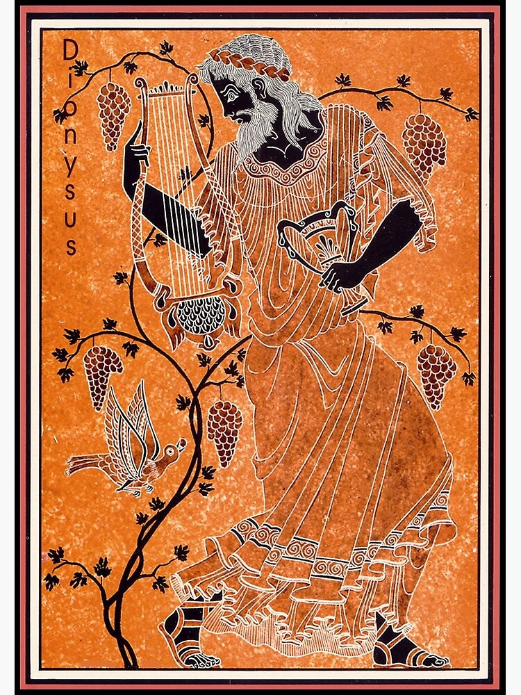 "DIONYSUS: Vintage Greek God of Agriculture and Vegetation Print" Art ...