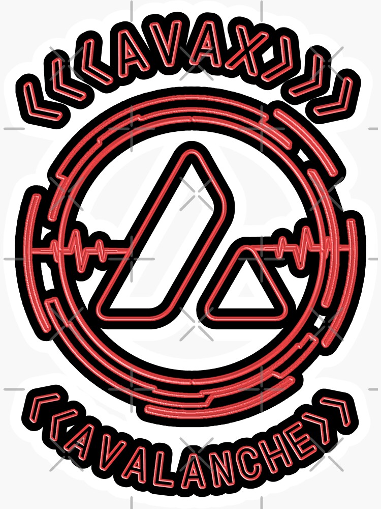 "Avalanche (AVAX) logo neon style" Sticker for Sale by CRYPTO-STATE ...