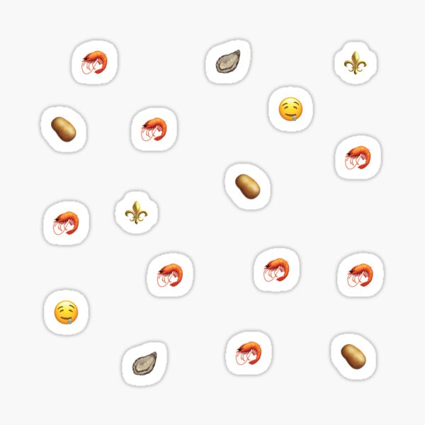"CRAWFISH BOIL Emoji Sticker Pack" Sticker for Sale by uhhOui | Redbubble