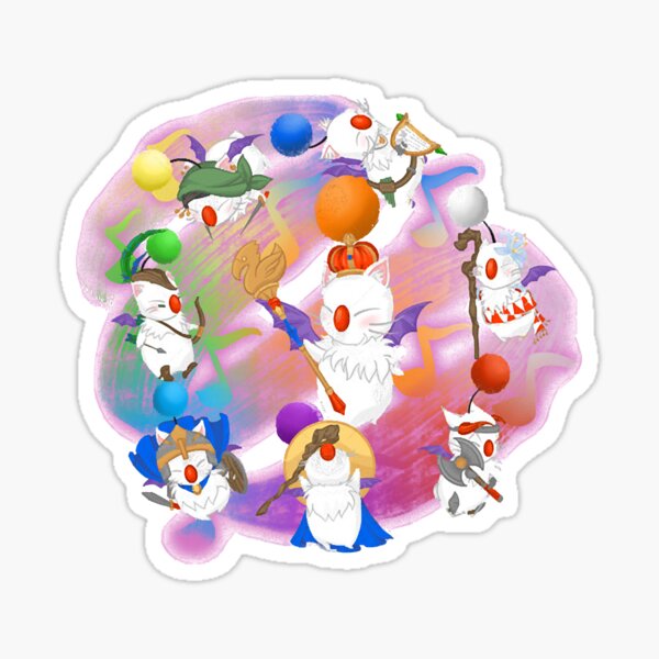 Thornmarch Extreme Good King Moogle Mog Xii From Ff14 Original Art Sticker For Sale By