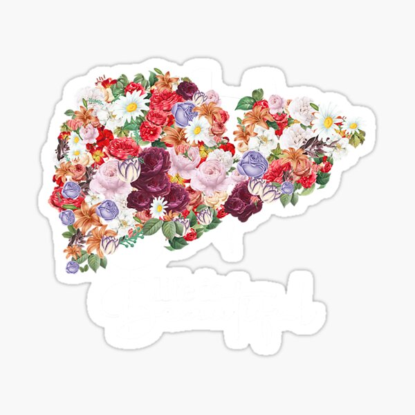 "Liver Cancer Survivor Transplant" Sticker by Goldenkim64 | Redbubble