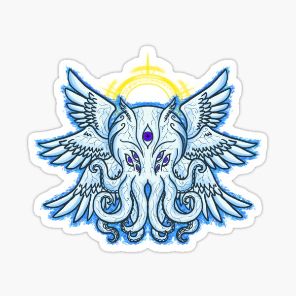 "Sea Angels: Cthulhu" Sticker by Halakahiki | Redbubble