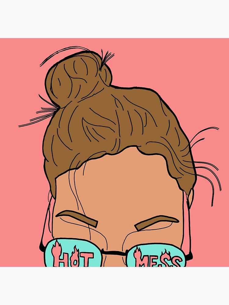 "Hot Mess" Sticker for Sale by nfiegs | Redbubble