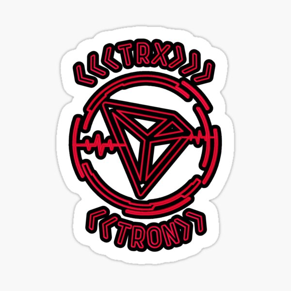 "Tron (TRX) logo neon style" Sticker for Sale by CRYPTO-STATE | Redbubble