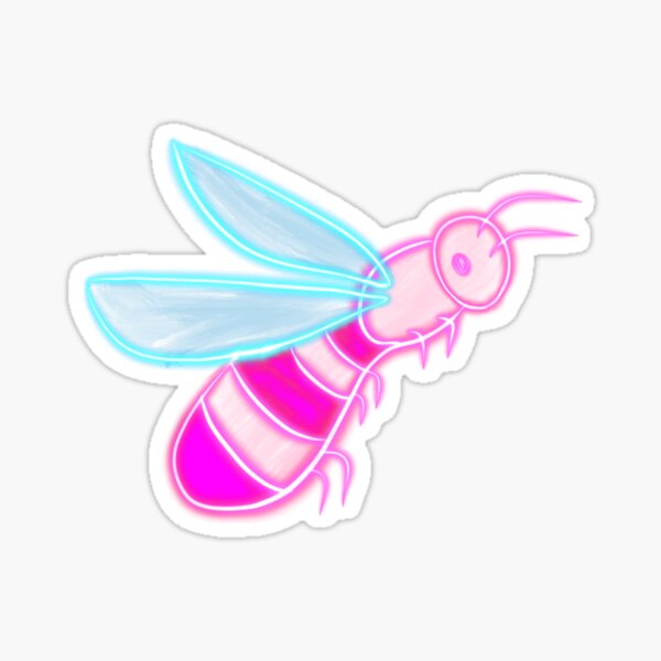 "Neon Bee" Sticker for Sale by Moxieann | Redbubble